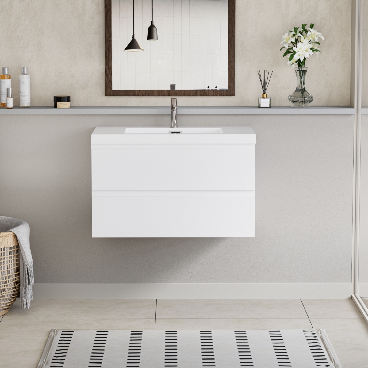 Click here for Streamdale Floating Vanity with Premium Resin Sink... prices