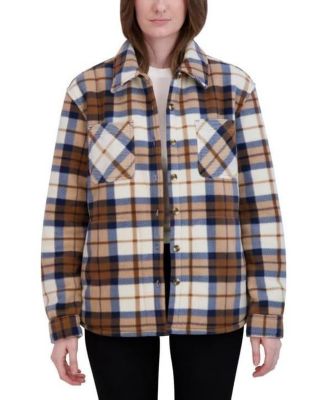 HFX Women's Sherpa Fleece Lined Shirt Jacket Shacket - Macy's