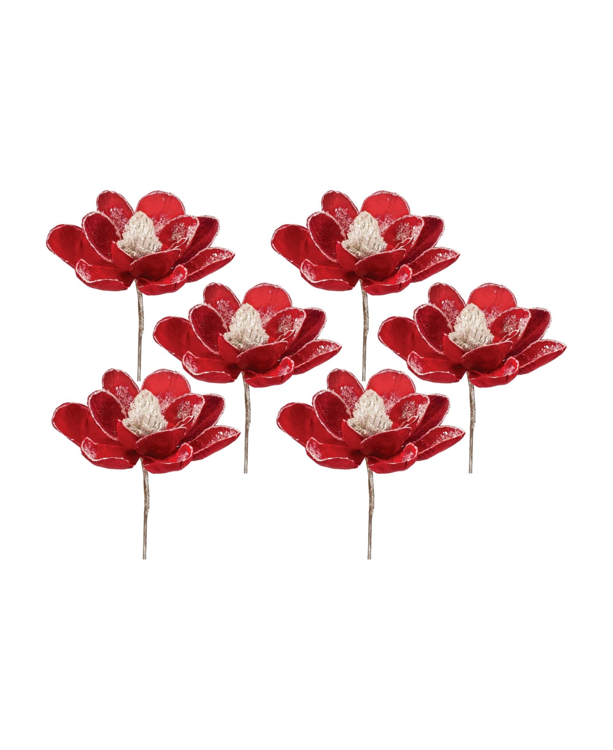 Click here for Slickblue Velvet Magnolia Stem With Silver Bead Ac... prices