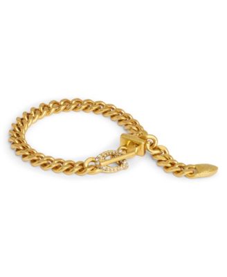 COACH Women s Faux Stone Signature C Buckle Curb Chain Bracelet Macy s