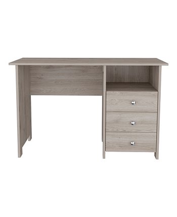 FM FURNITURE Jacksonville 3 Drawers Computer Desk with Open Storage ...
