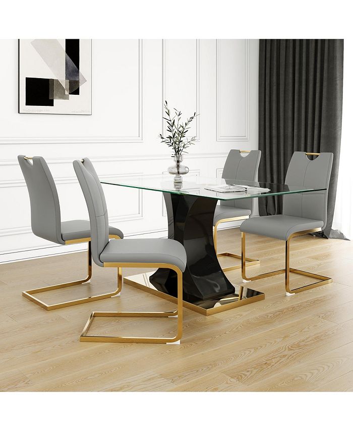 Simplie Fun Elegant Dining Set with Stable Base and Natural Ambiance (SKUW210127293) - Macy's