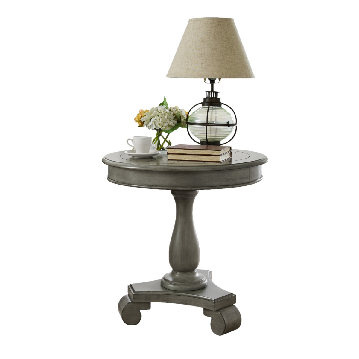 Click here for Streamdale Furniture Round Wood Pedestal Side Tabl... prices