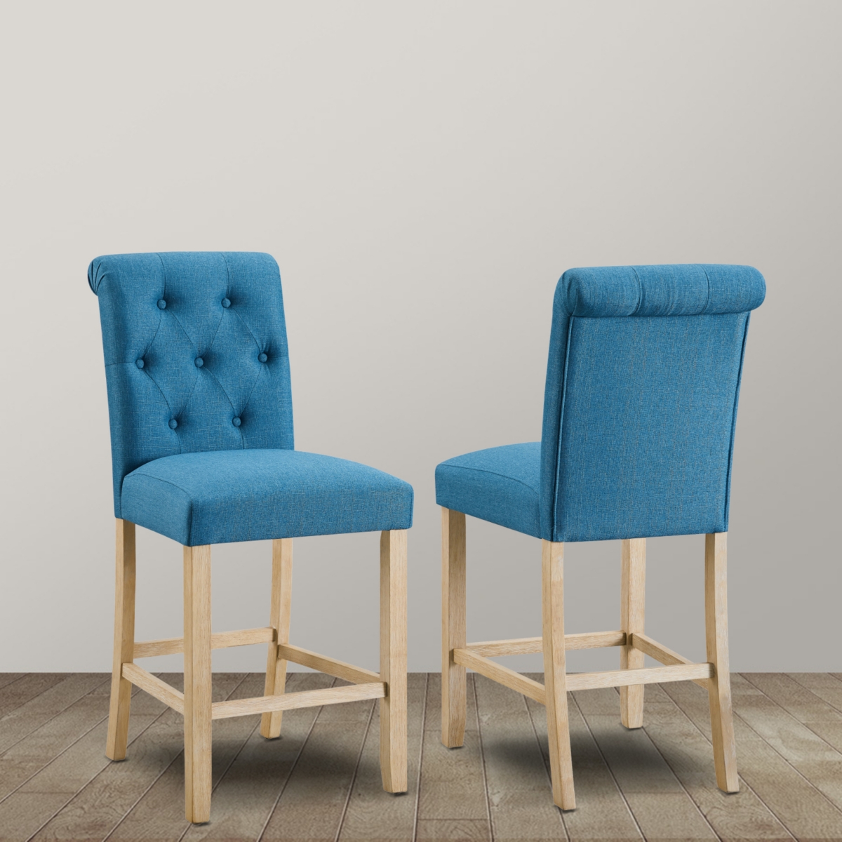 Click here for Siena Counter Height Button Tufted Back Solid Wood... prices