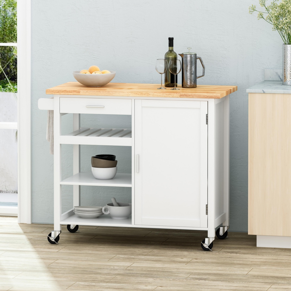 Click here for Streamdale Stylish Kitchen Cart with Extra Counter... prices