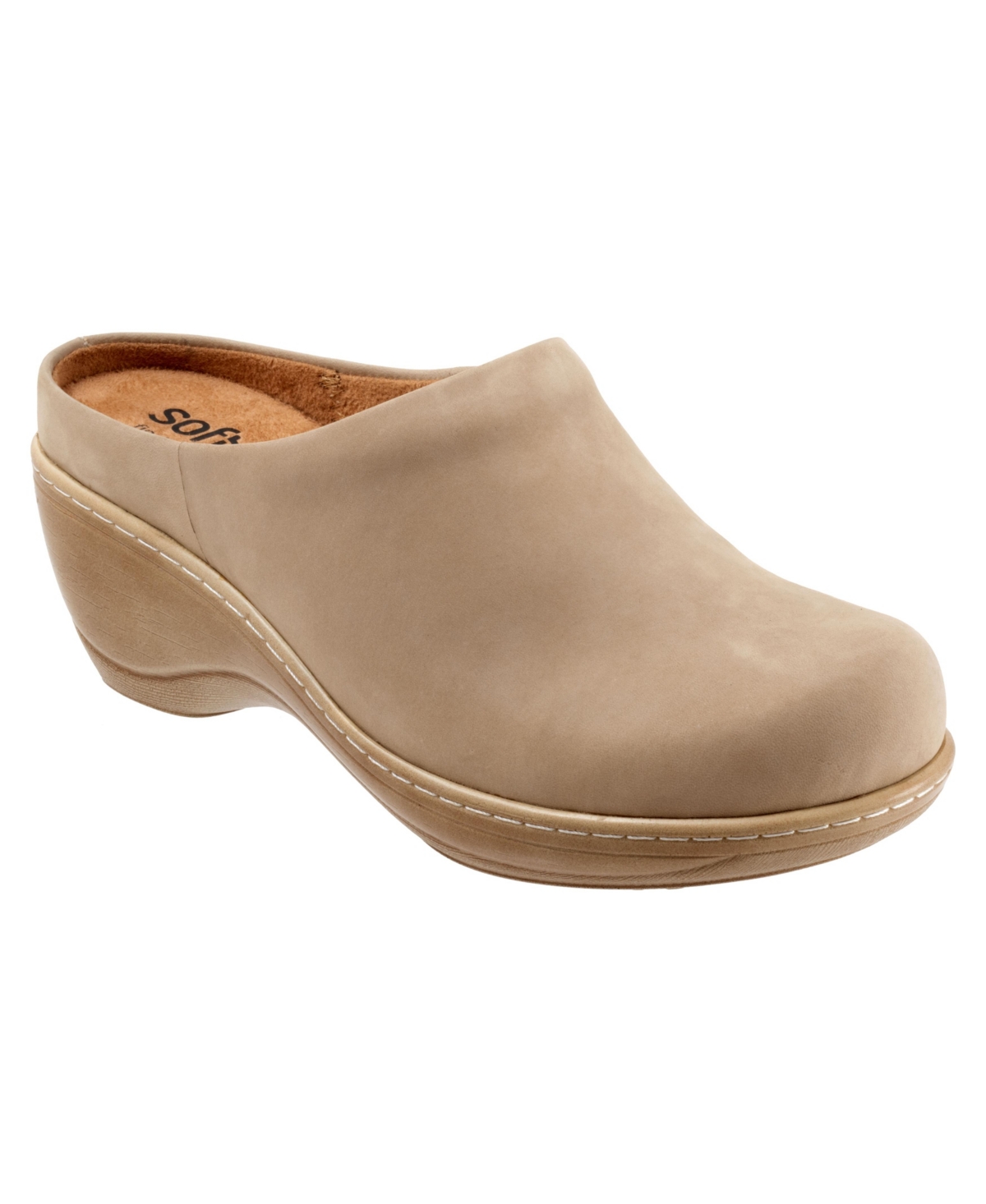 Softwalk Madison Clog - Beige nubuck