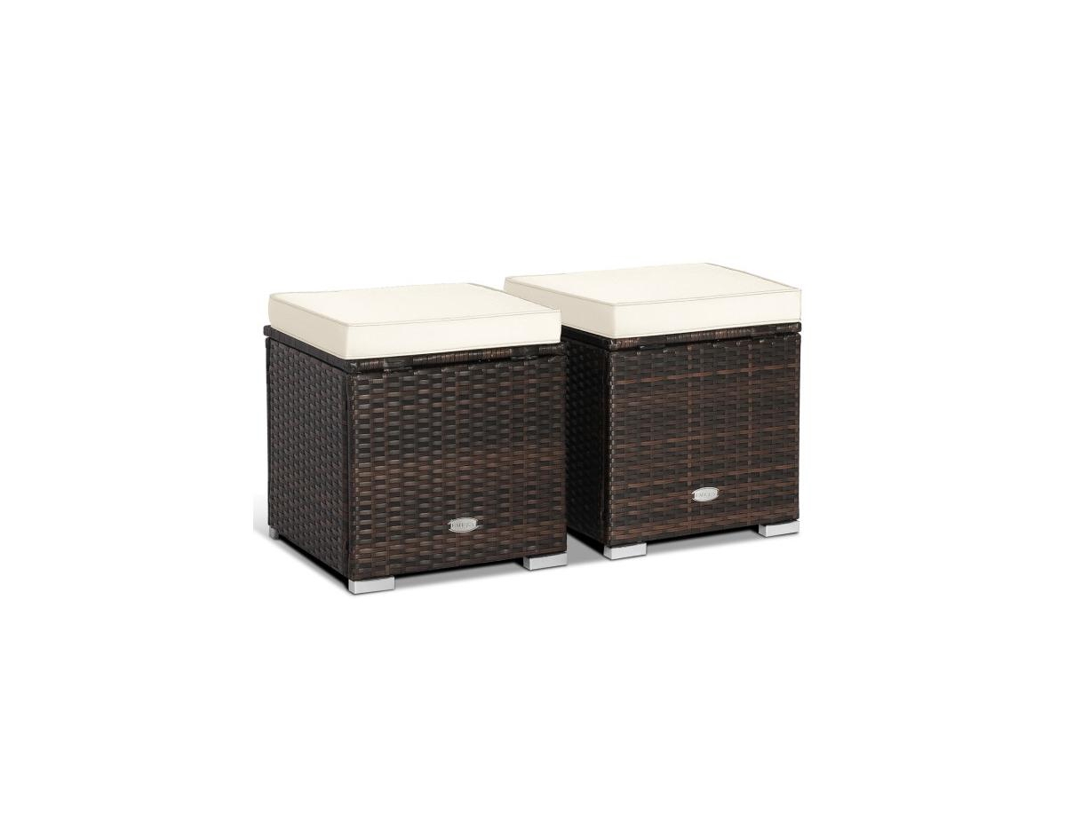 Click here for Slickblue 2 Pieces Patio Ottoman with Removable Cu... prices