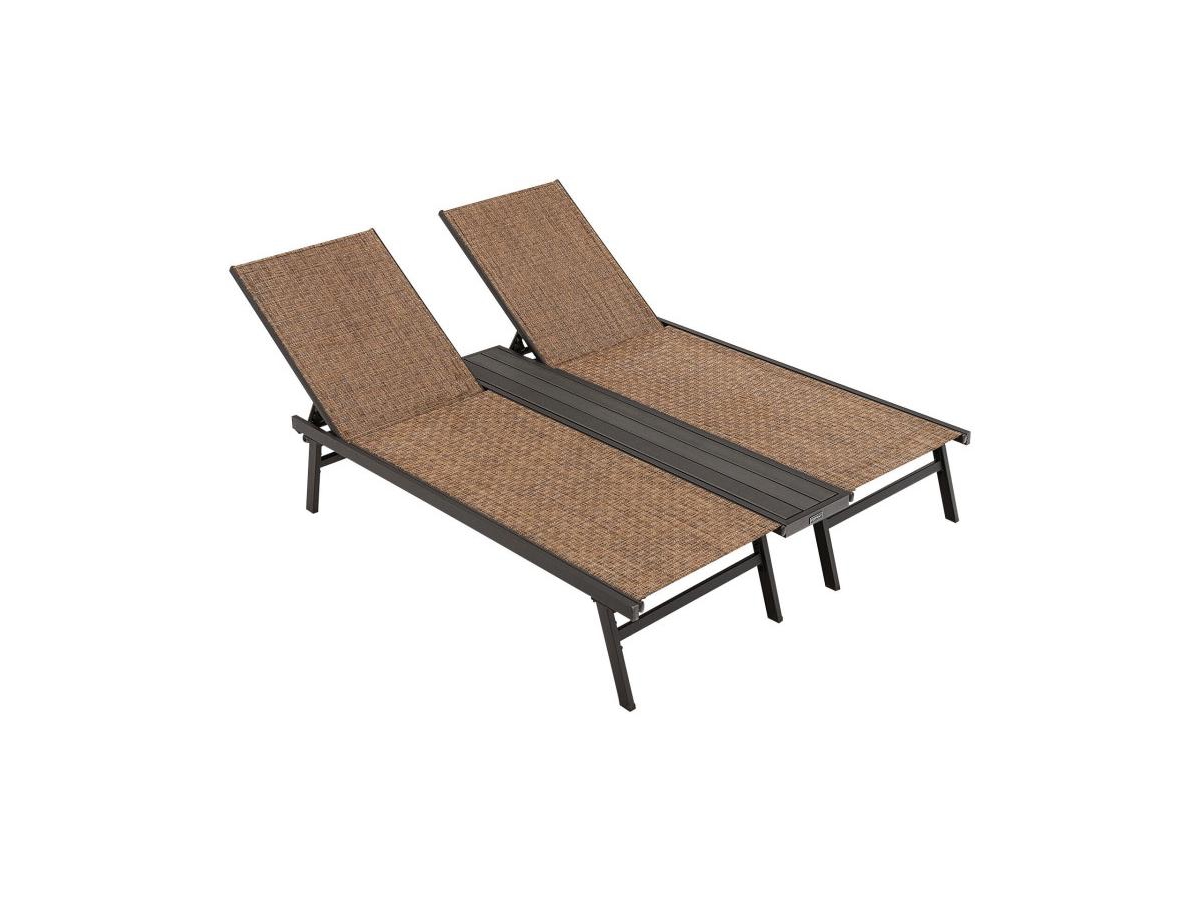 Click here for Slickblue 2-Person Patio Chaise Lounge with Middle... prices