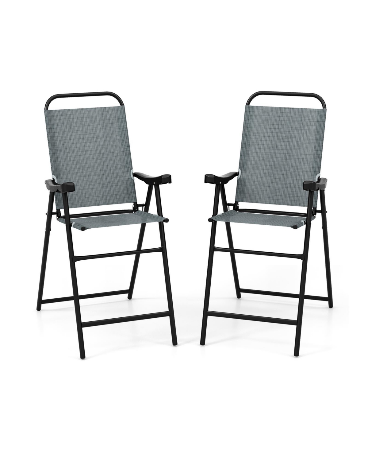 Click here for Slickblue Patio Folding Bar Stool Set of 2 with Me... prices