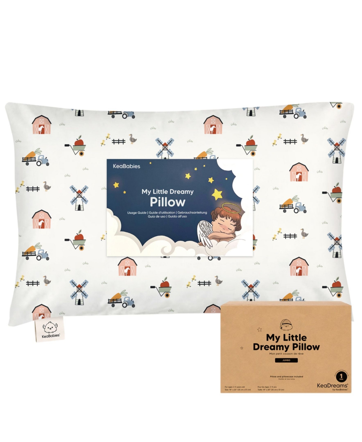 Click here for Jumbo Toddler Pillow with Pillowcase  14X20 Soft O... prices