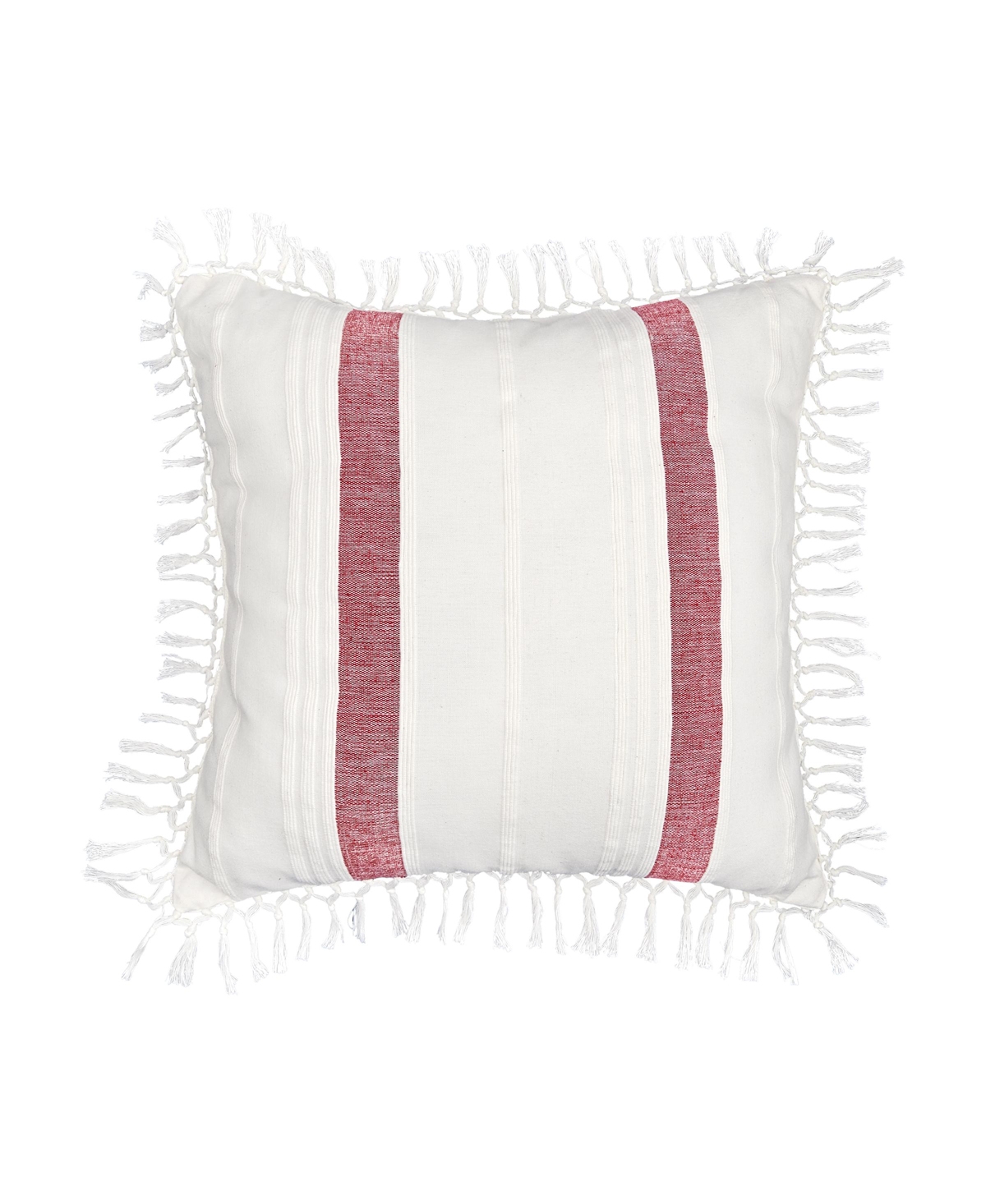 Click here for Nathan Garnet Striped Woven Square Accent Pillow... prices