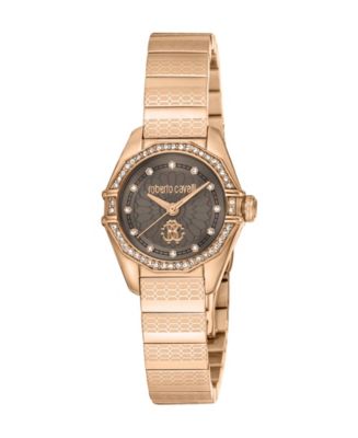 Roberto Cavalli Women's Quartz Rose-Gold Stainless Steel Watch 26mm ...