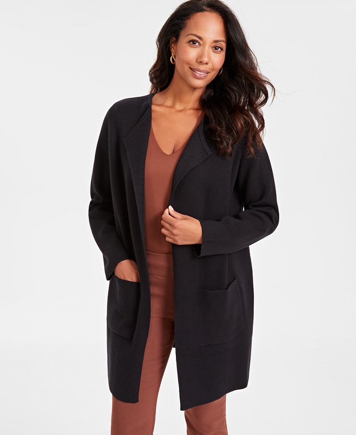 JM Collection Women's Open-Front Pocket Long Cardigan, Created for Macy ...