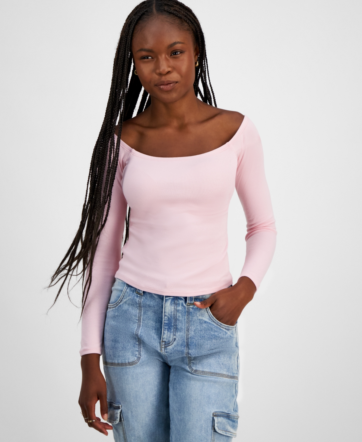 Click here for Madden Girl Juniors Ballet-Neck Long-Sleeve Tee -... prices