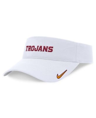 Nike Men's and Women's White USC Trojans 2024 Sideline Fit Ace Visor ...