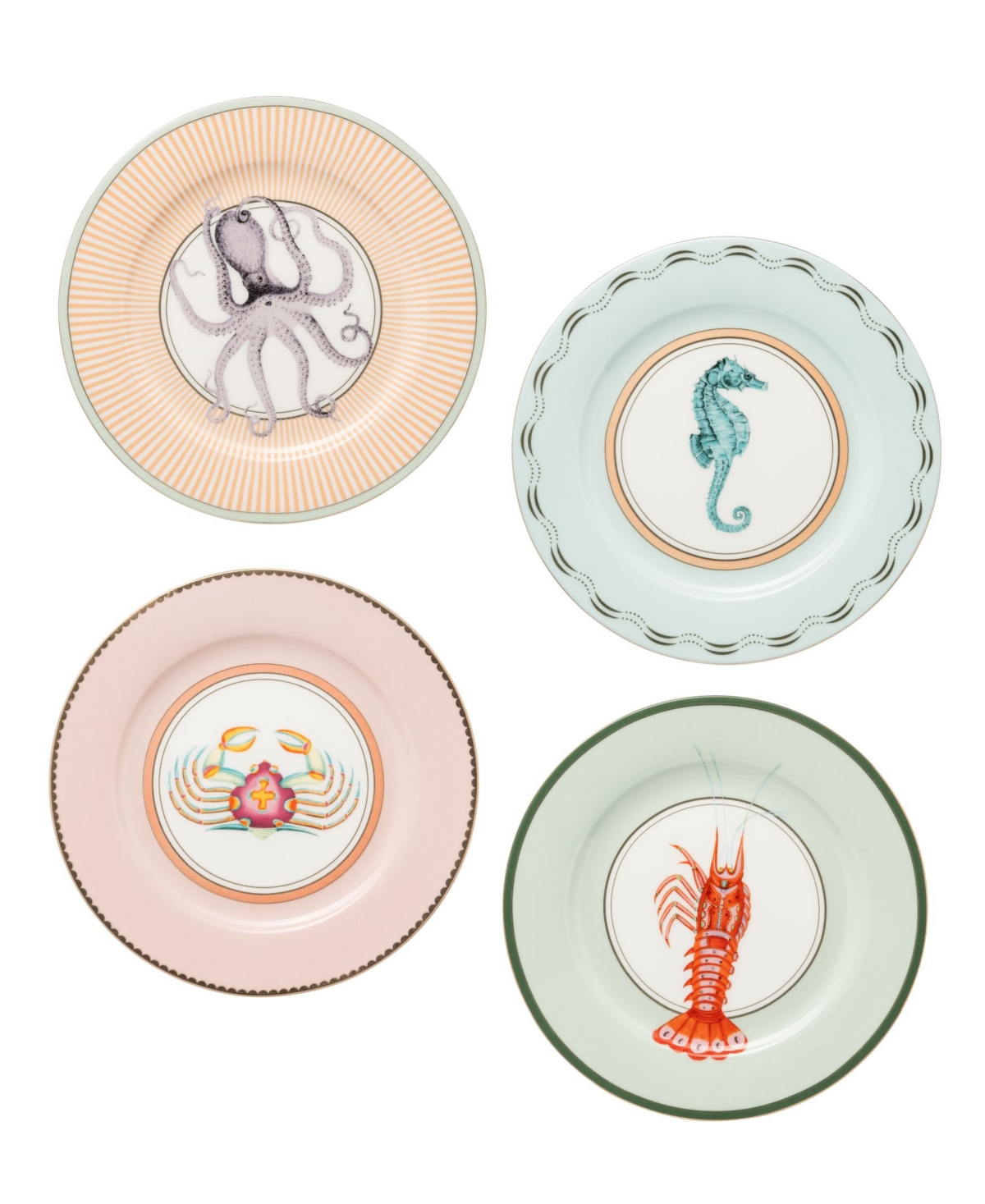 Click here for Yvonne Ellen Under the Sea Side Plates  Set of 4 -... prices