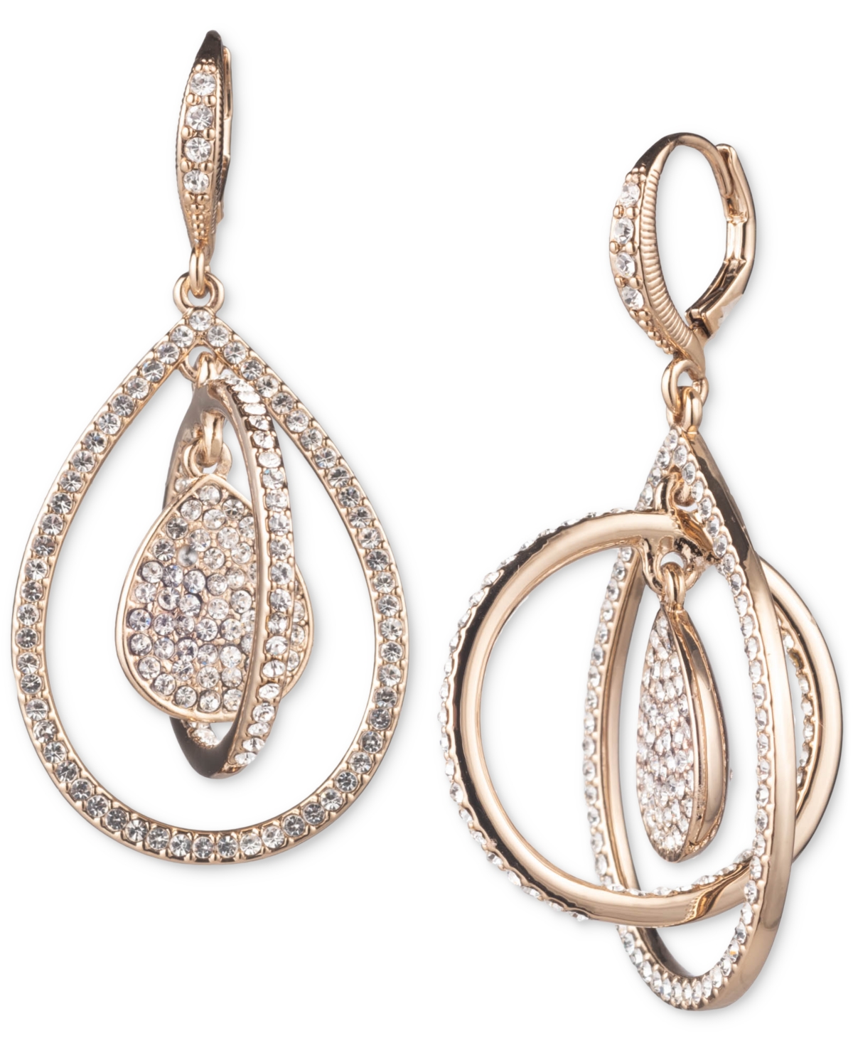 Click here for Givenchy Pave Crystal Pear-Shape Orbital Drop Earr... prices