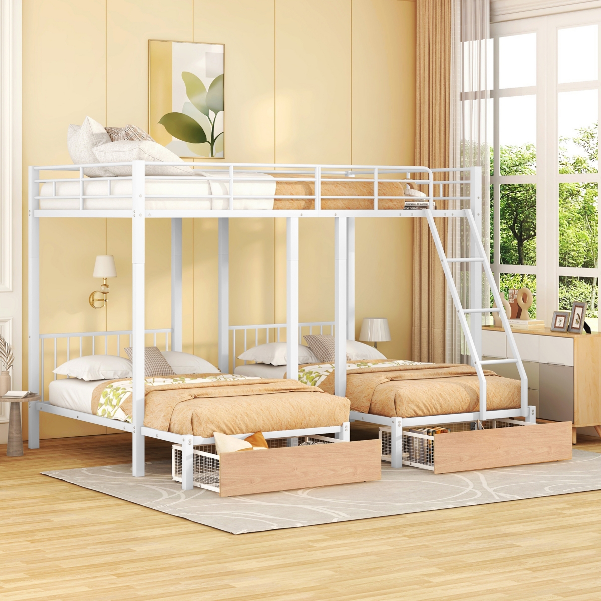 Click here for Streamdale Metal Triple Bunk Bed with Drawers and... prices