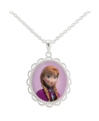 Disney Frozen Princess Anna Cameo Necklace - Macy's