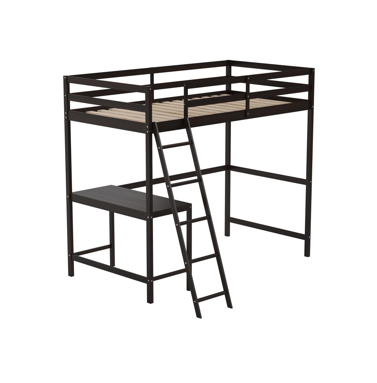 Click here for Emma+Oliver Ridley Twin Wood Loft Bed Frame With P... prices