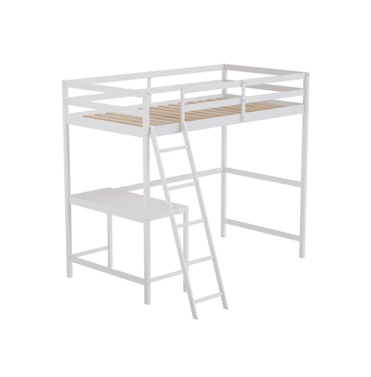 Click here for Emma+Oliver Ridley Twin Wood Loft Bed Frame With P... prices