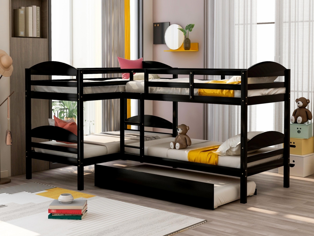 Click here for Streamdale Twin L-Shaped Bunk Bed With Trundle - E... prices