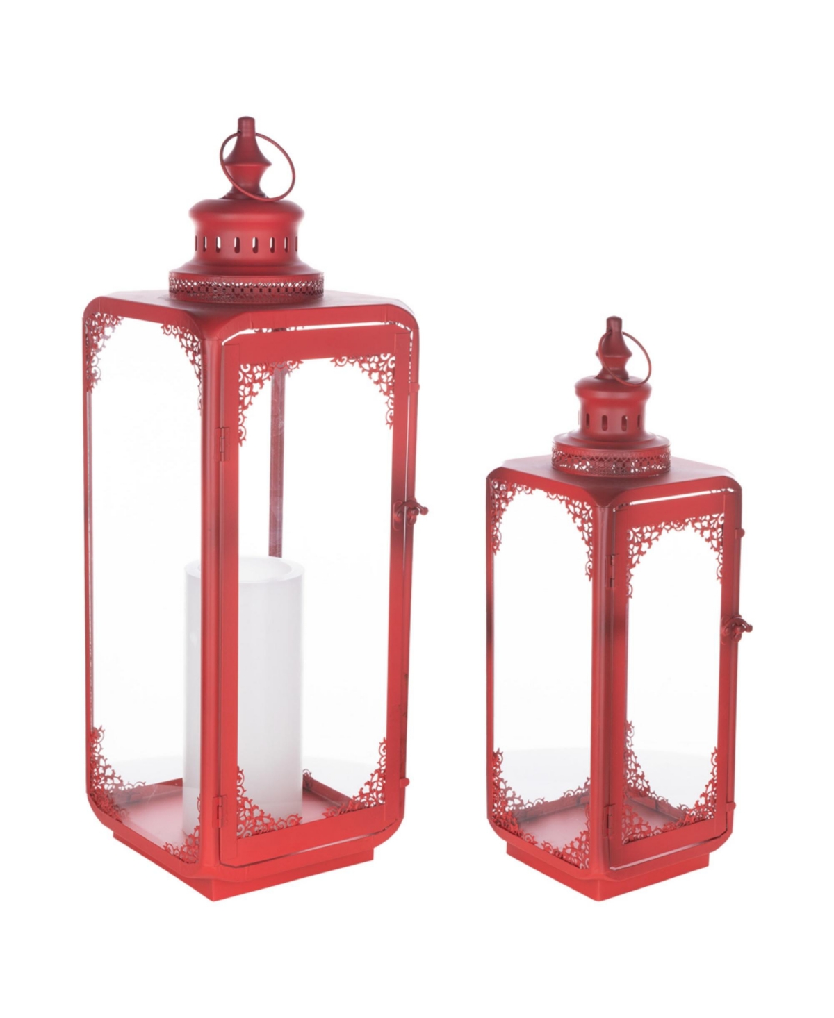 Click here for Set of 2 Elegant Curved Metal Lanterns for Home De... prices
