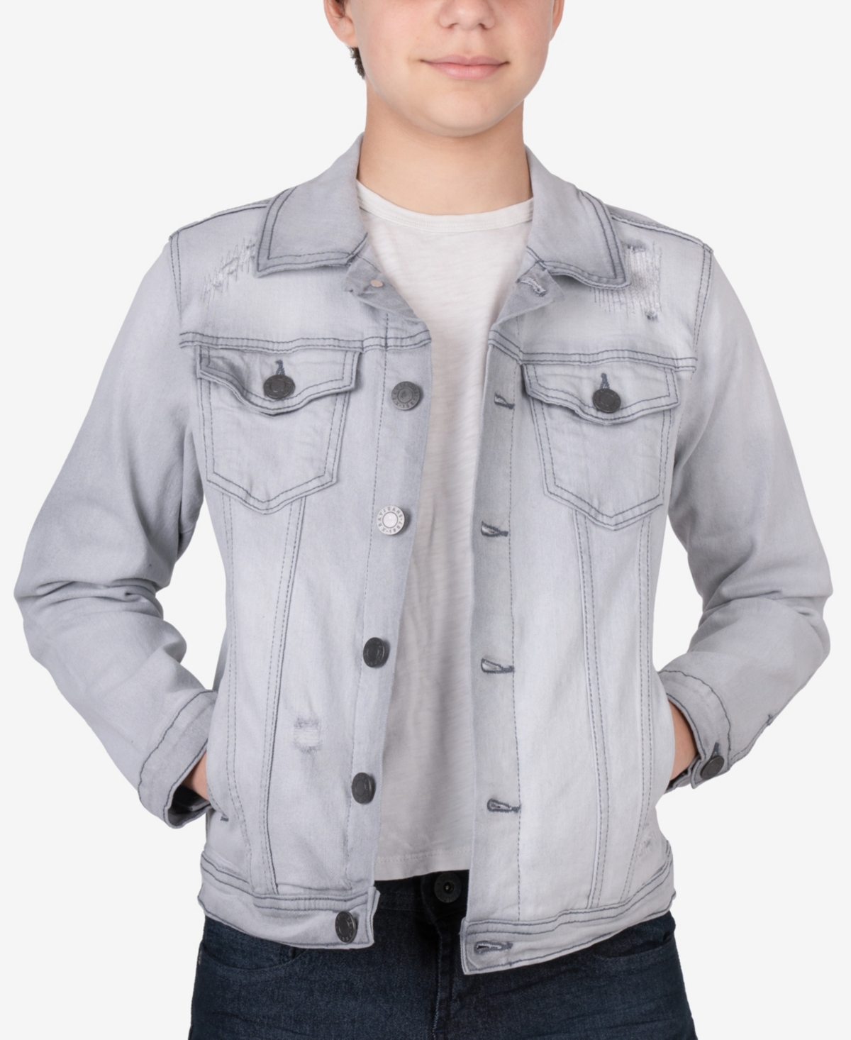 Click here for Xray Boys 8 - 20 Trucker Denim Jacket - Grey prices