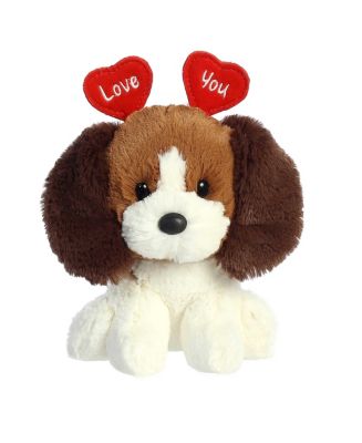 Aurora Small Love You Dog Love On The Mind Heartwarming Plush Toy White ...