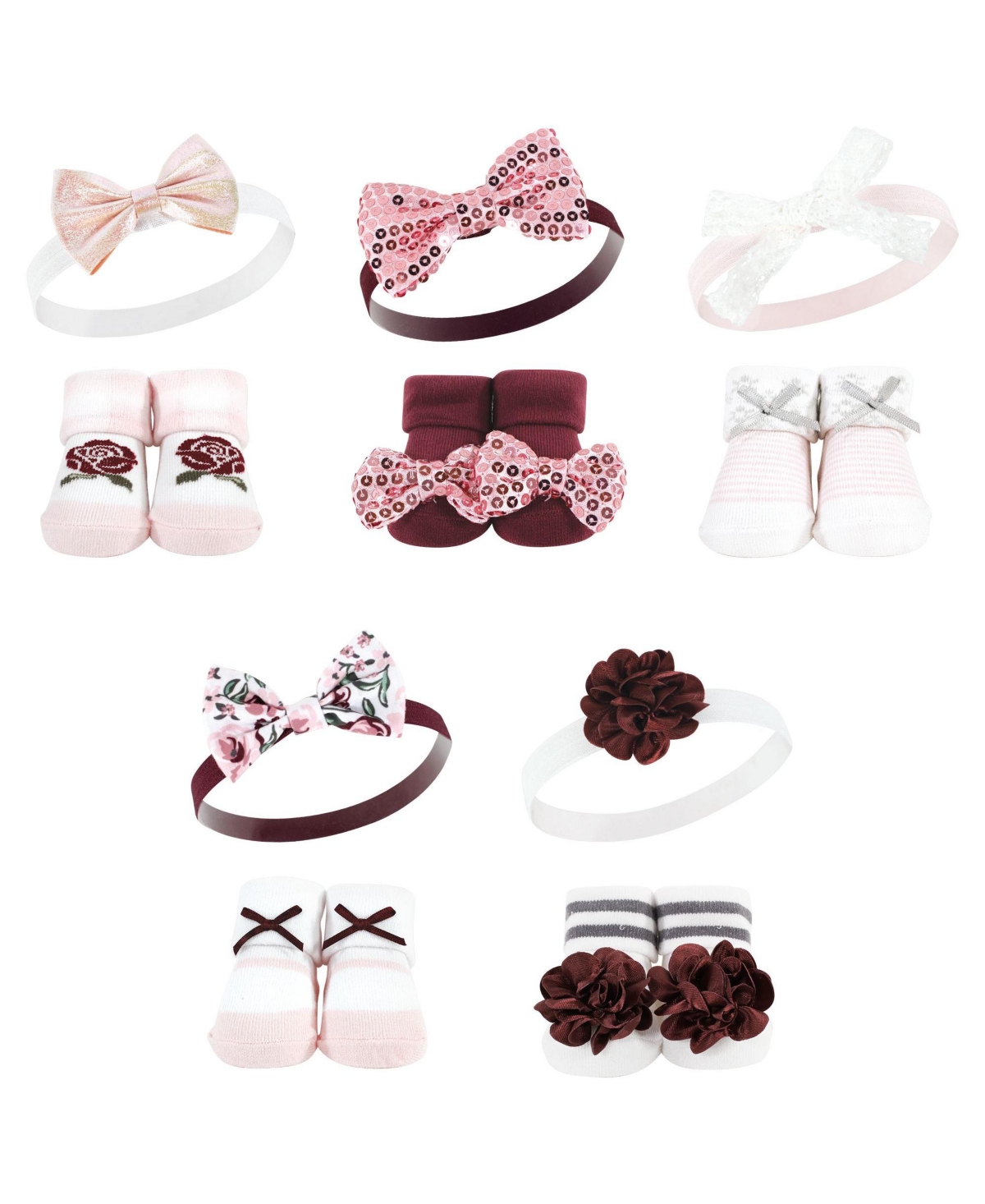 Click here for Hudson Baby Baby Girls 10Pc Headband and Socks Set... prices