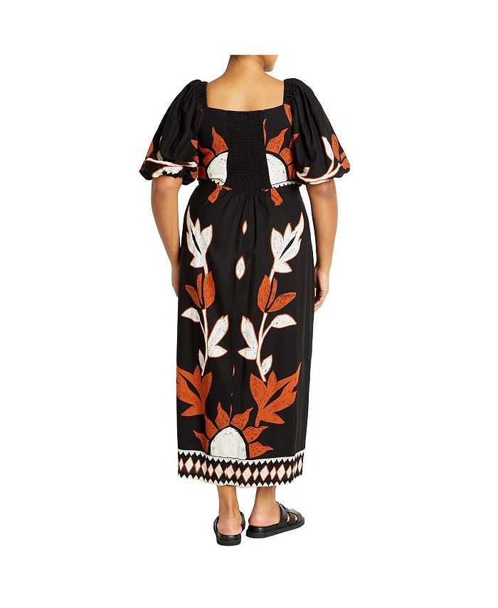 CITY CHIC Plus Size Nala Print Maxi Dress - Macy's