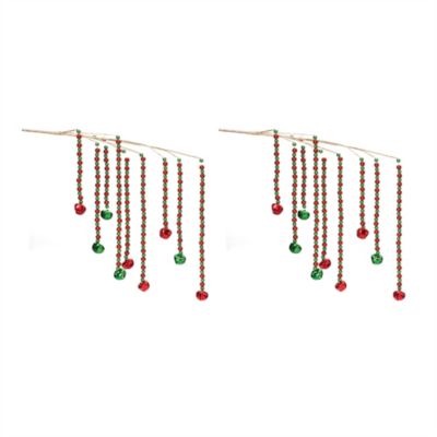Slickblue Hanging Sleigh Bell Branch (Set of 2) - Macy's