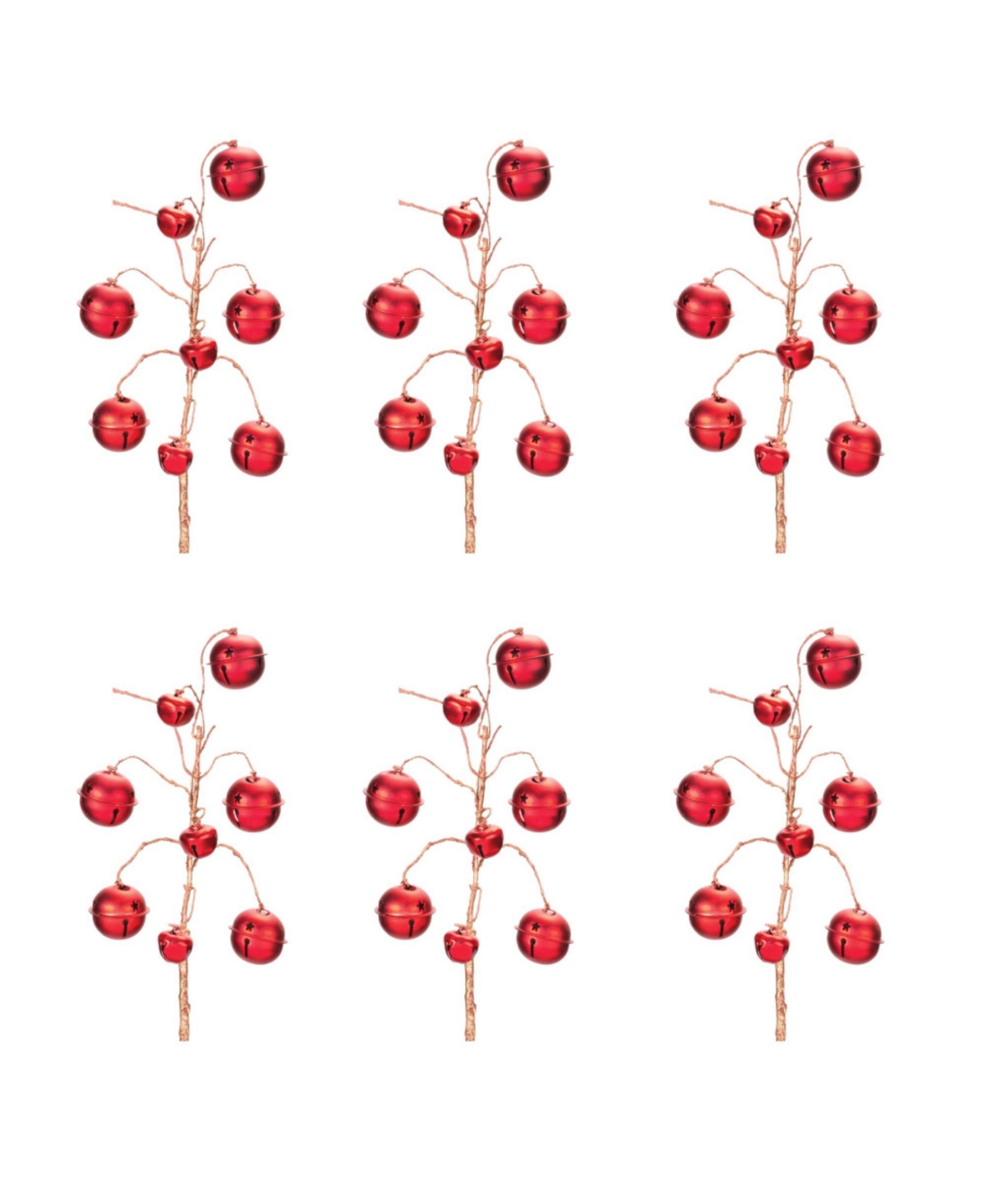 Click here for Slickblue Set of 6 Red Sleigh Bell Sprays for Fest... prices