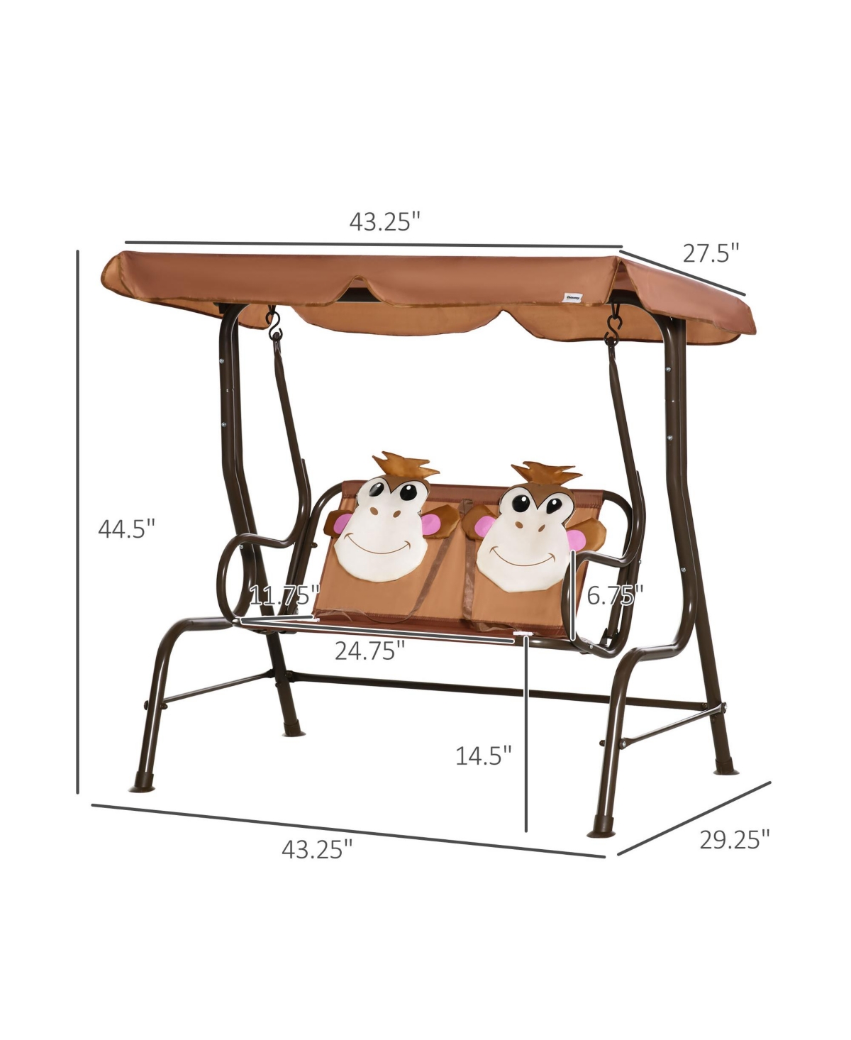 Click here for Outsunny Kids Patio Swing  Children Outdoor 2-Seat... prices