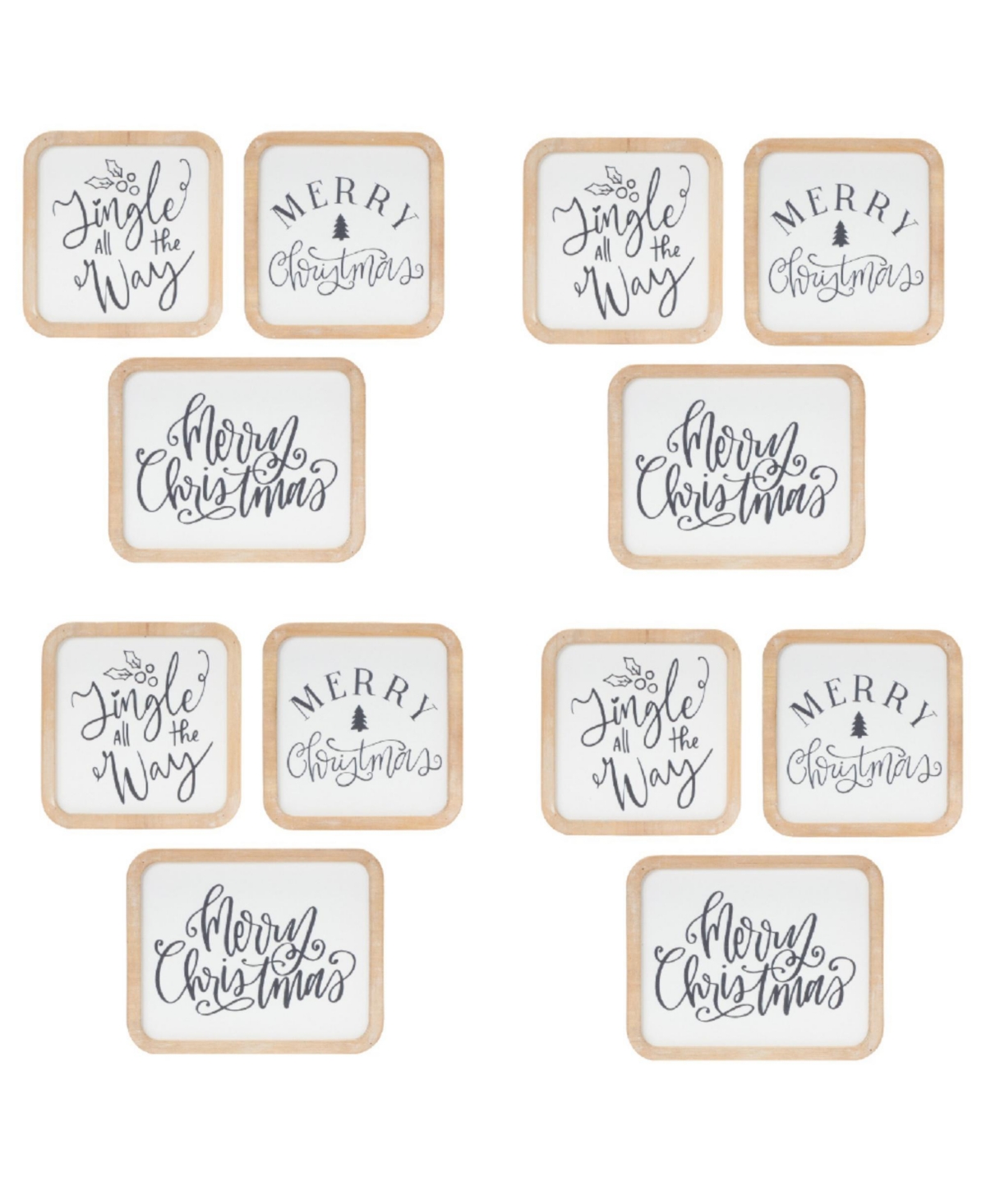 Click here for Slickblue Christmas Holiday Sentiment Plaque Set o... prices