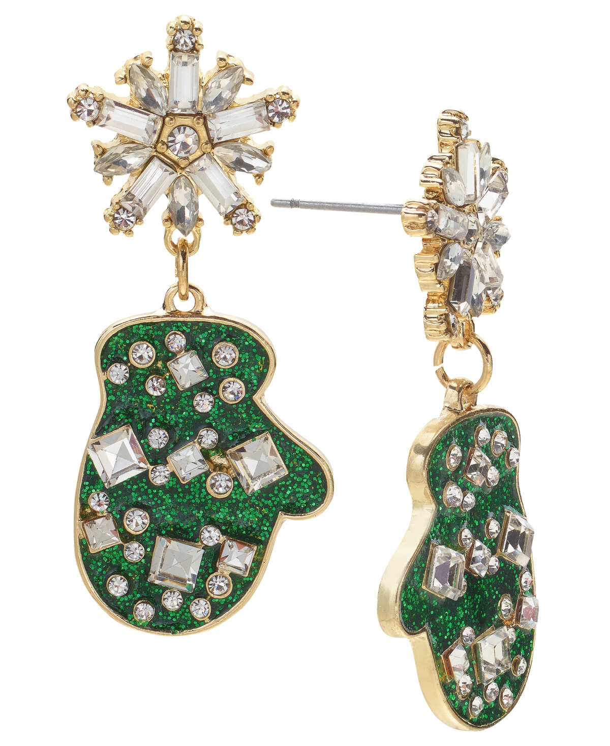 Click here for Holiday Lane Gold-Tone Crystal Snowflake & Glitter... prices