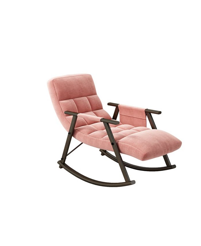 Simplie Fun Space-Saving, Adjustable Rocking Chair with Sturdy Iron ...