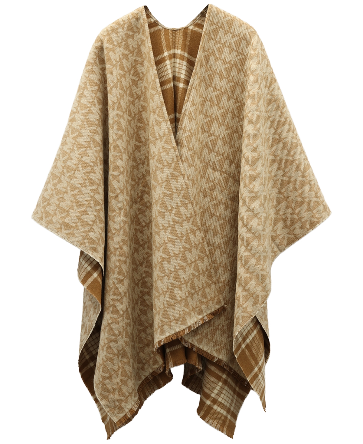 Click here for Michael Michael Kors Mk Plaid Reversible Ruana - D... prices