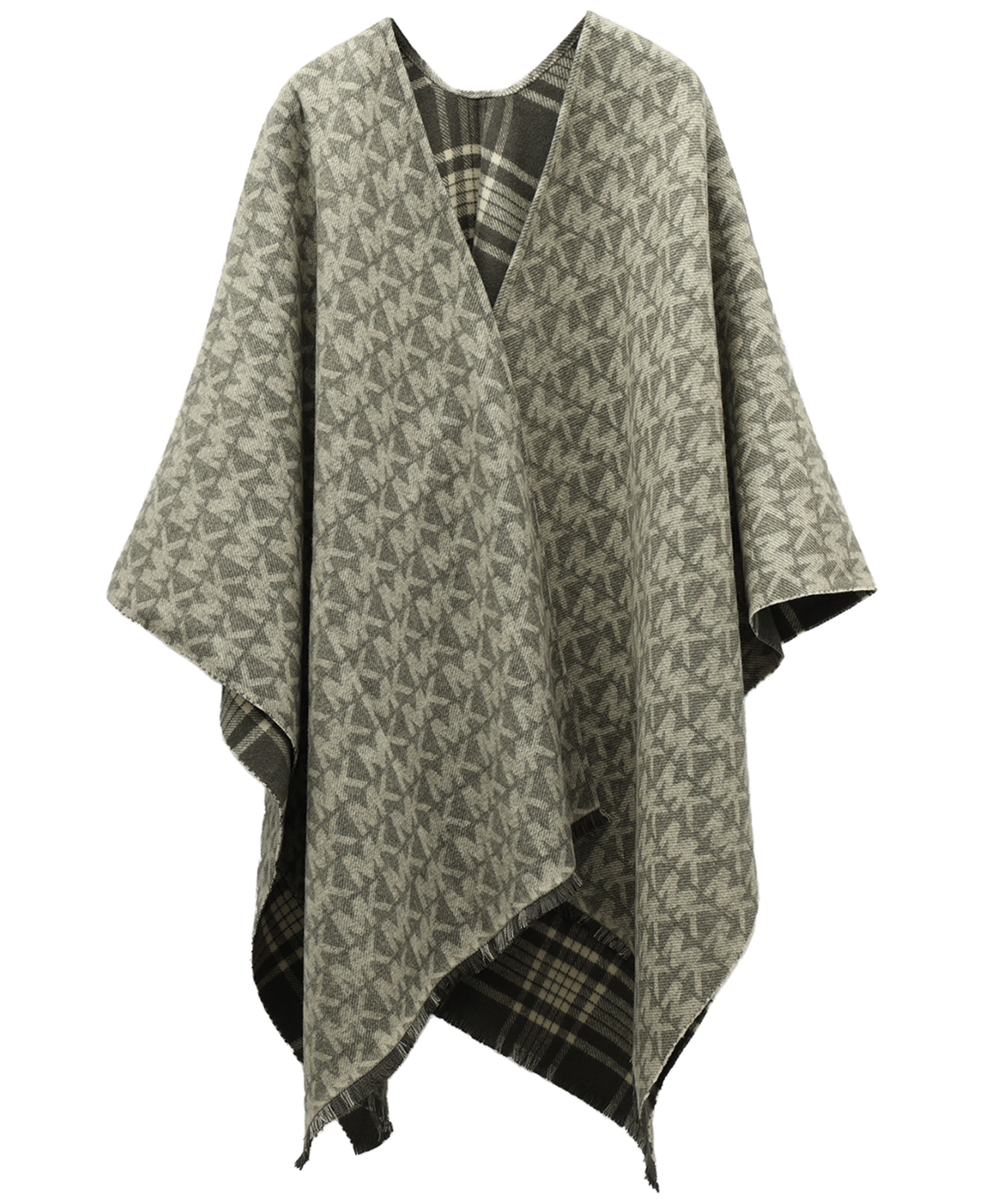 Click here for Michael Michael Kors Mk Plaid Reversible Ruana - D... prices