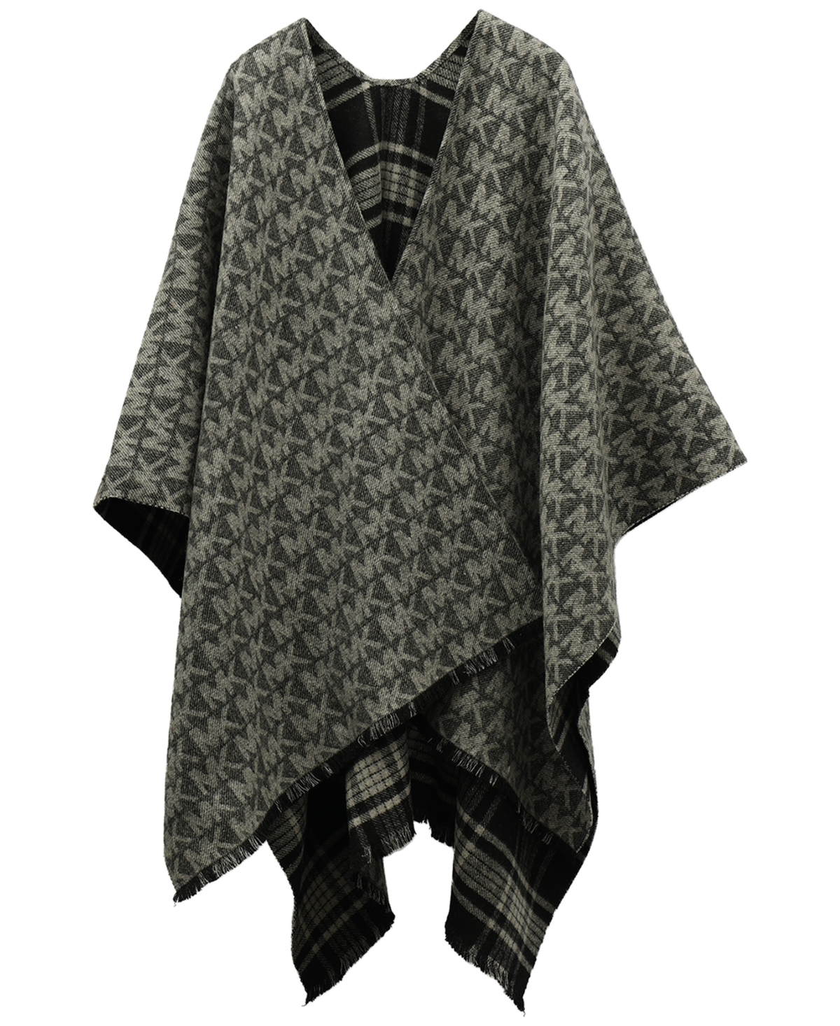 Click here for Michael Michael Kors Mk Plaid Reversible Ruana - B... prices