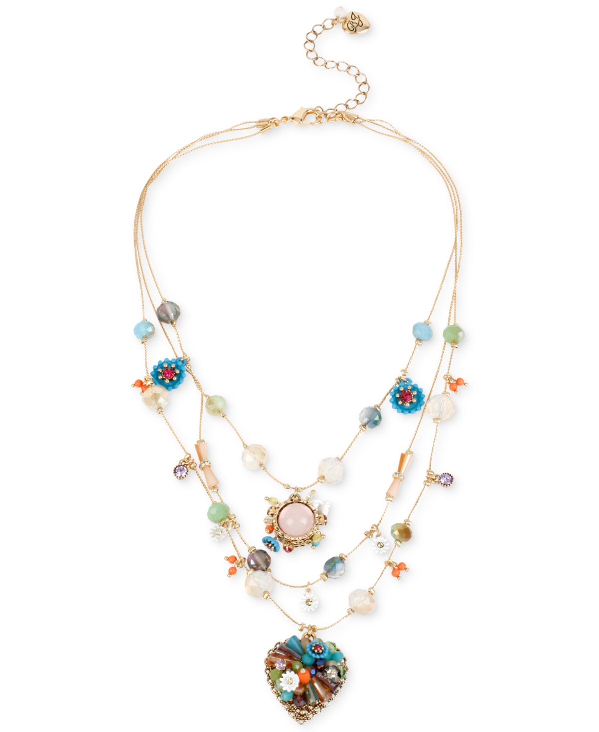 Click here for Betsey Johnson Gold-Tone Multicolor Beaded Illusio... prices