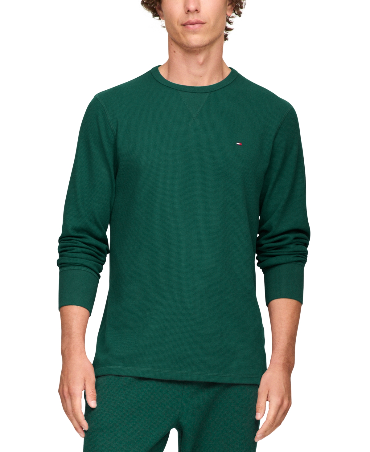 Click here for Tommy Hilfiger Mens Waffle-Knit Long-Sleeve Crewne... prices