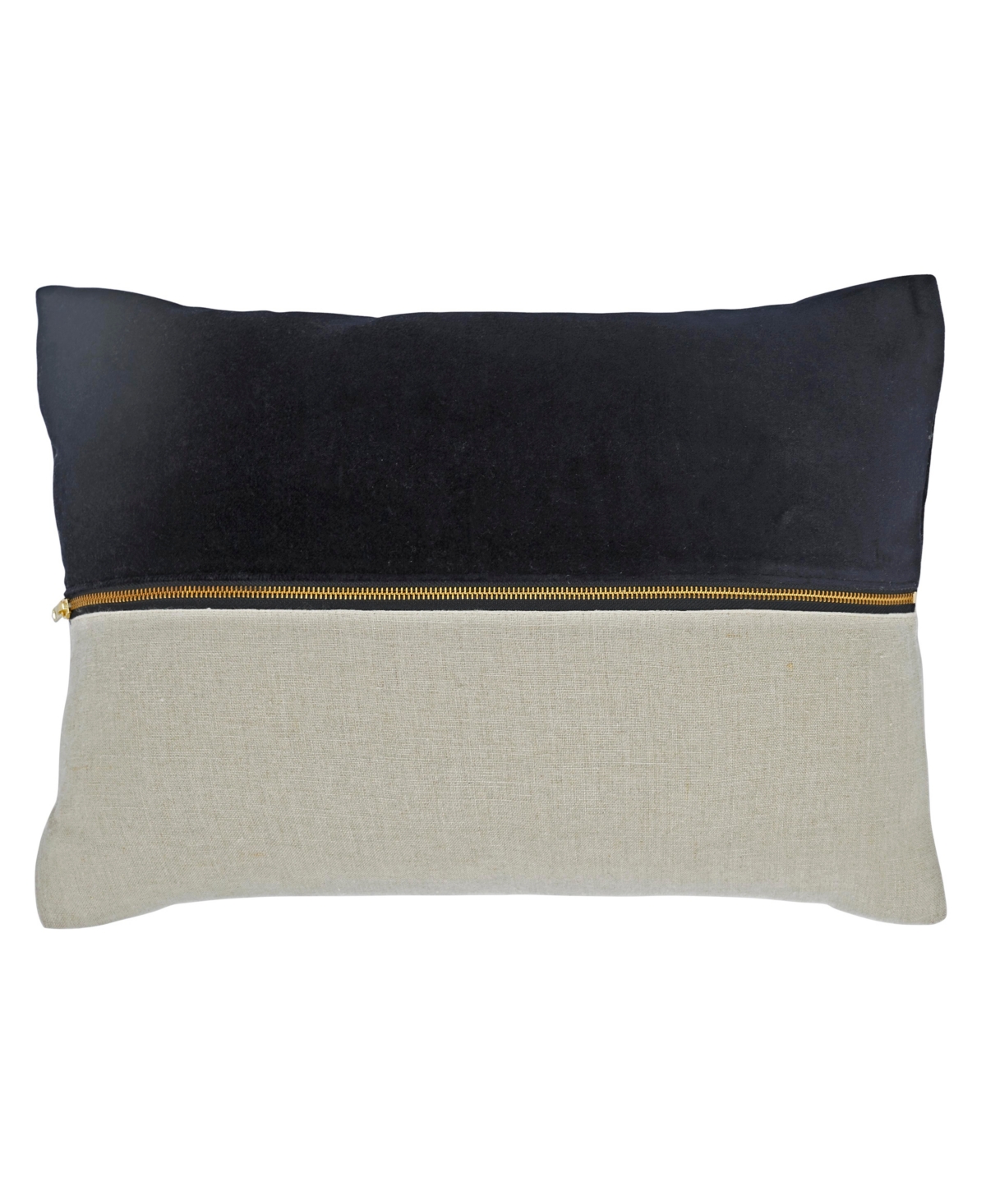 Click here for Ihi Home Lumbar Velvet Linen Zipper Pillow  14x 20... prices