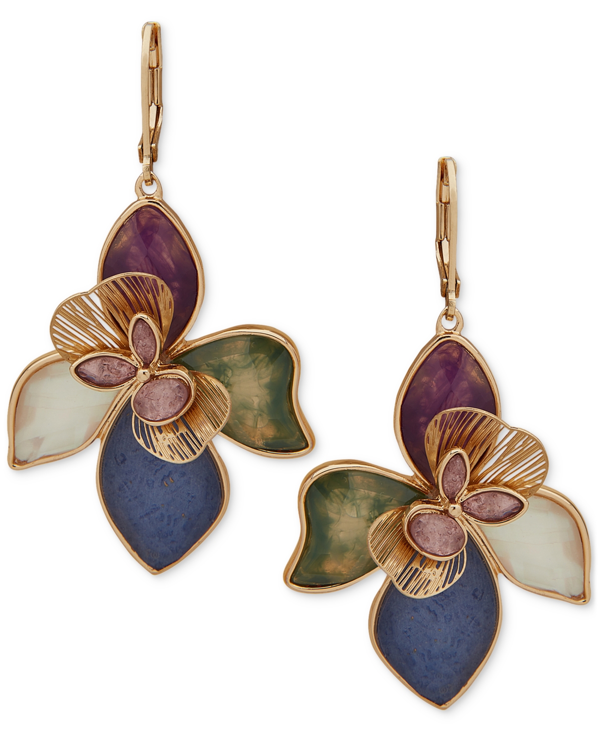 Click here for lonna & lilly Gold-Tone Large Flower Drop Earrings... prices