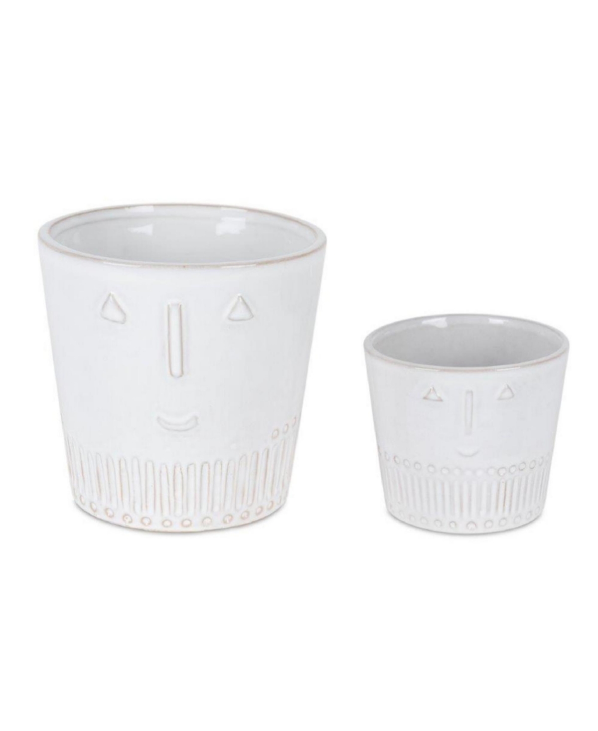 Click here for Slickblue Porcelain Face Planter (Set of 2) - Whit... prices