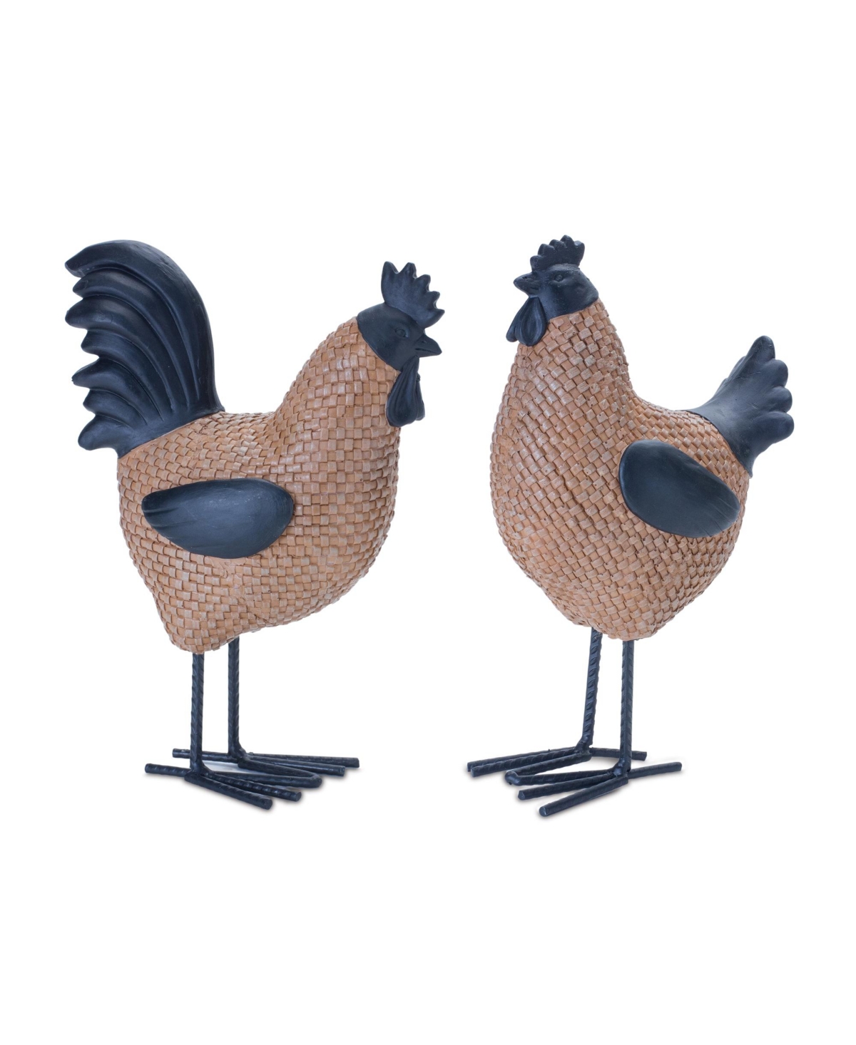 Click here for Slickblue Wicker Hen and Rooster Decor - Set of 2... prices
