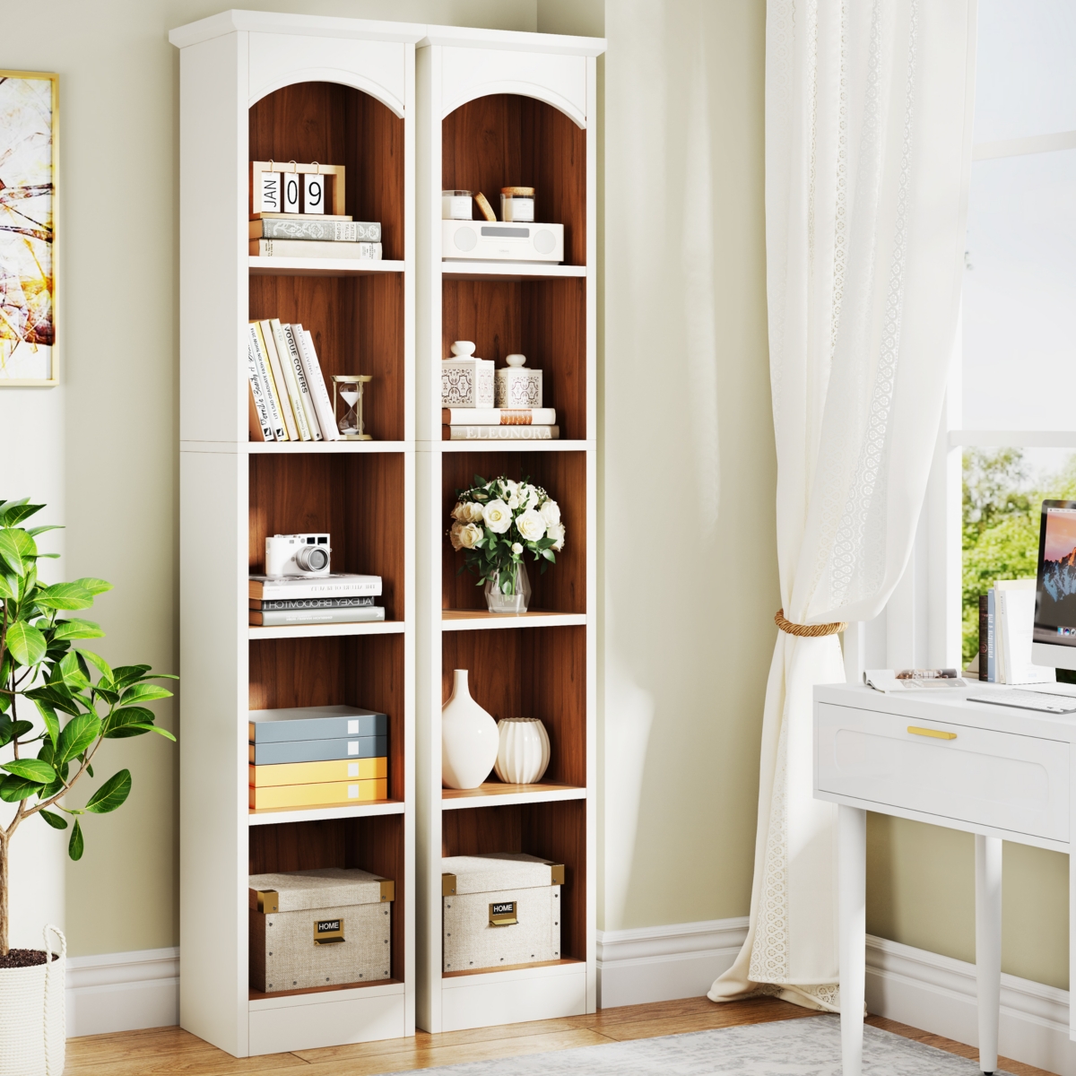 Click here for Tribesigns 70.9-Inch Tall Narrow Bookcase  5-Tier... prices
