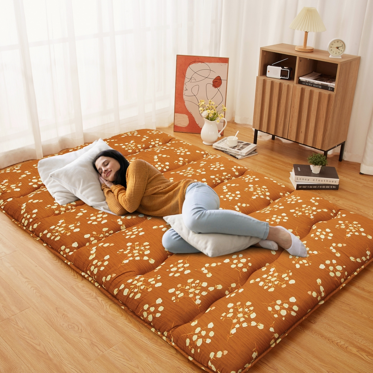 Click here for Caromio Futon Mattress Full Size  Floral Print Flo... prices