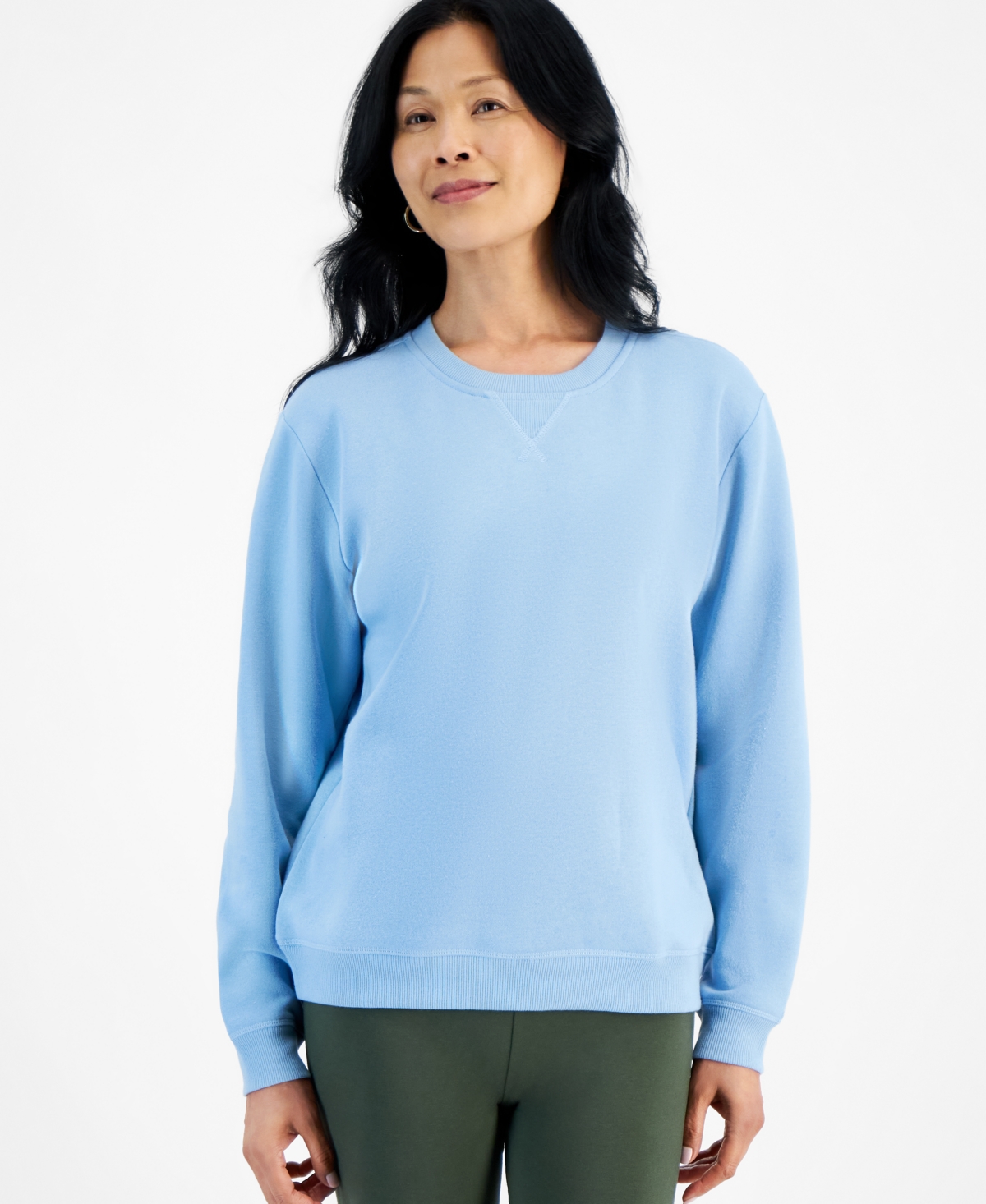 Click here for Style & Co Womens Long-Sleeve Crewneck Sweatshirt... prices