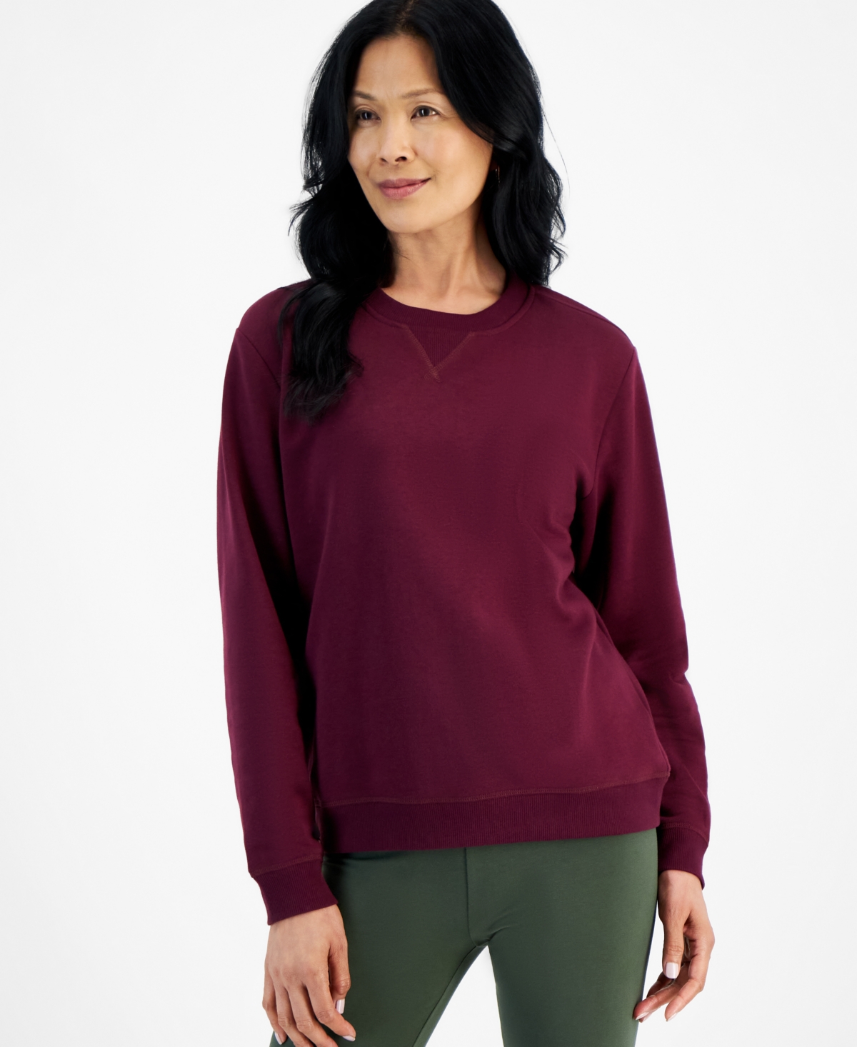 Click here for Style & Co Womens Long-Sleeve Crewneck Sweatshirt... prices